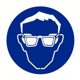 Pictogram Oogbescherming verplicht Verkeersmaterialen.nl