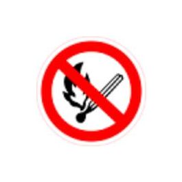 Pictogram Open vuur verboden Verkeersmaterialen.nl